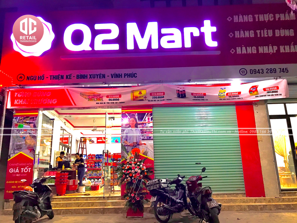 THIẾT KẾ SIÊU THỊ - Q2 MART, TỪ LẨU NƯỚNG TỚI SIÊU THỊ MINI - Dịch vụ thiết kế